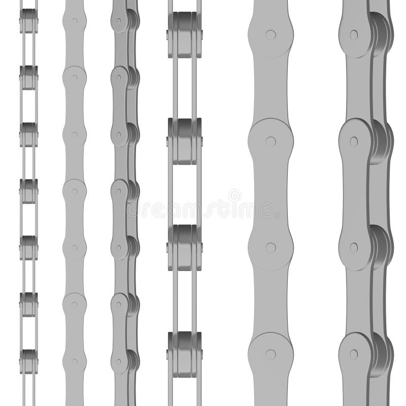 Bike chain- 6 angles stock illustration. Illustration of bike - 23840902