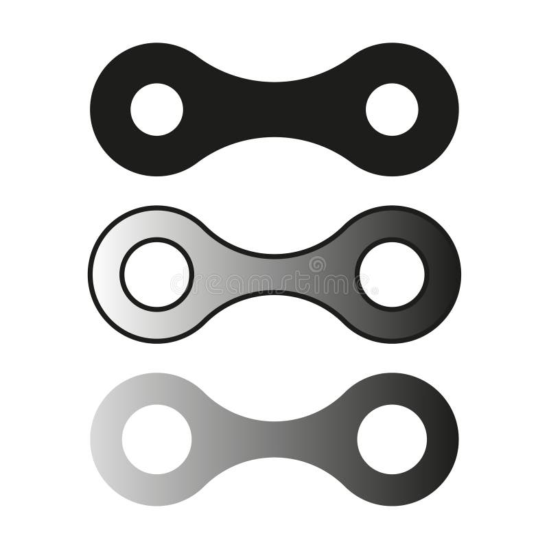 Bike Chain Icon. Drive Wheel Roller Chain Set Icon. Vector Illustration ...