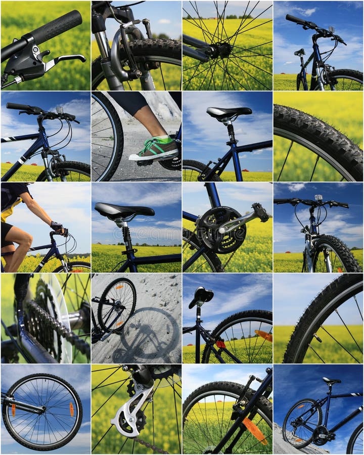Bike collage stock photo. Image of cyclist, handle, country - 8606630