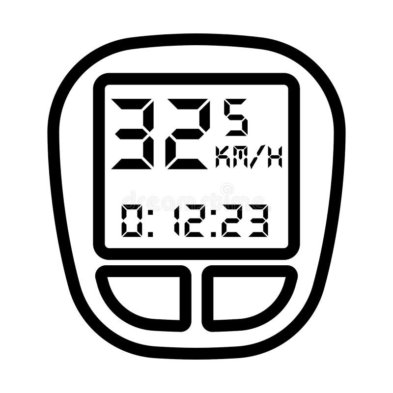 Bike Computer Icon stock vector. Illustration of fast - 223590071