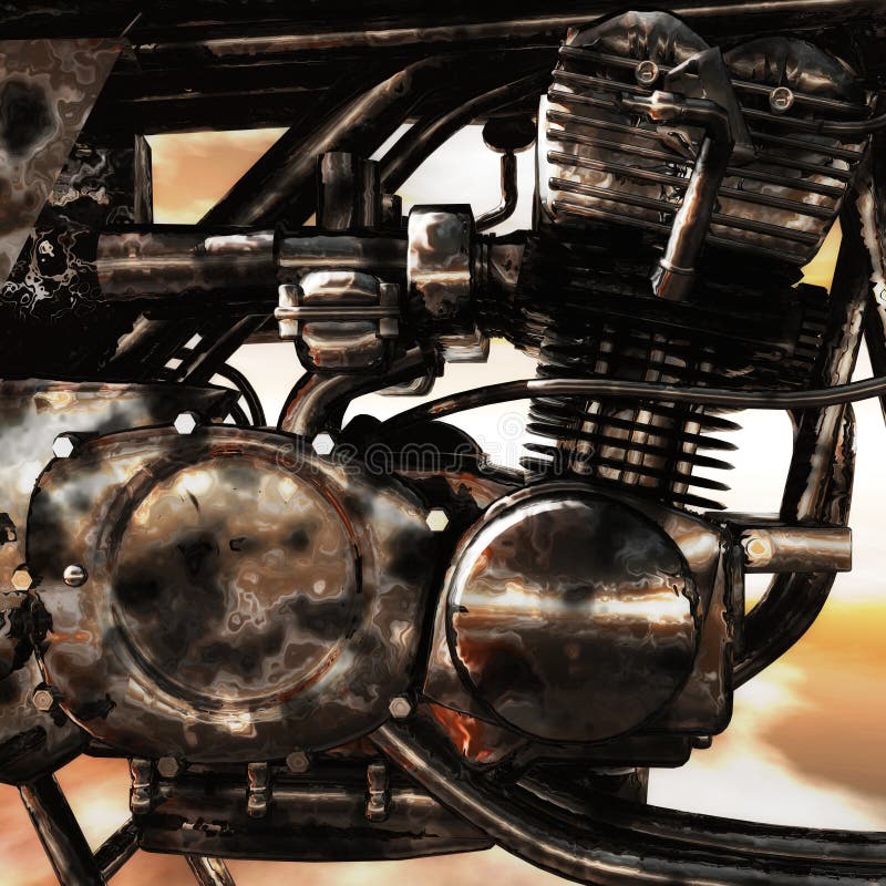 Bike Engine stock illustration. Illustration of dynamics - 33907124
