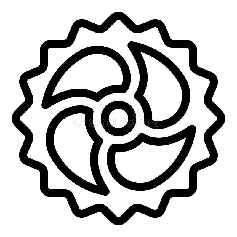 Bike Gear Icon, Outline Style Stock Vector - Illustration of shop ...