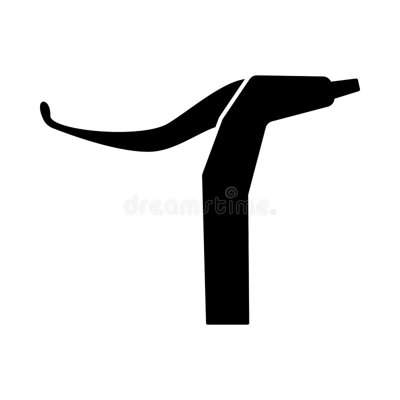 Bike HandleBar Brake Icon stock vector. Illustration of gear - 207077154