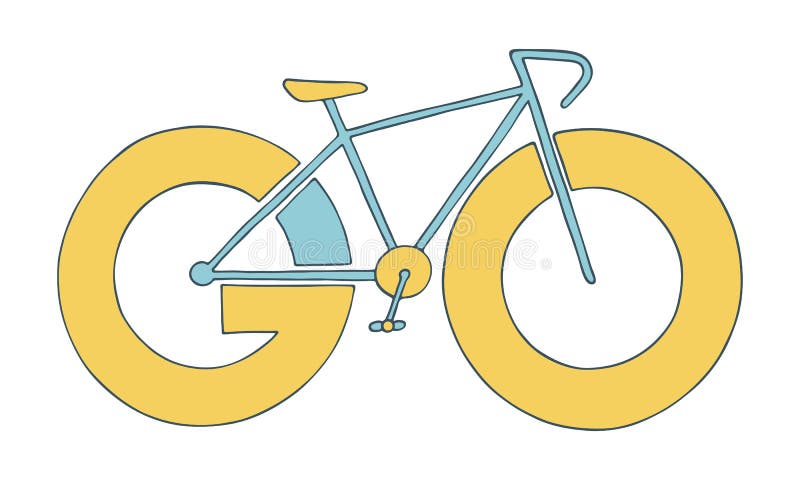 Bike Icon. Go for a Ride Adventure Concept Stock Vector - Illustration ...