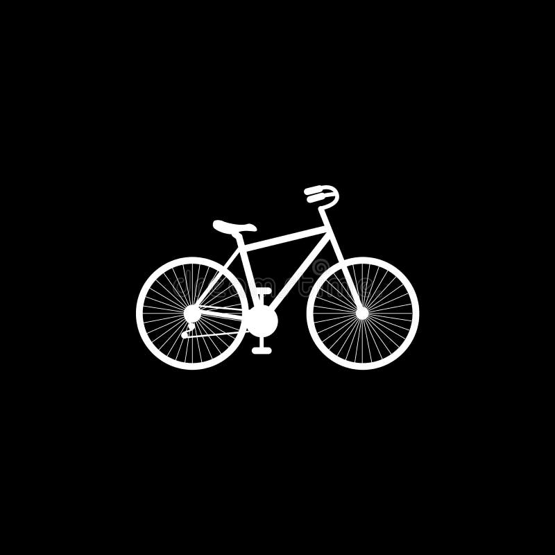 Bike Icon Vector, Solid Logo Illustration, Pictogram Isolated on Black ...