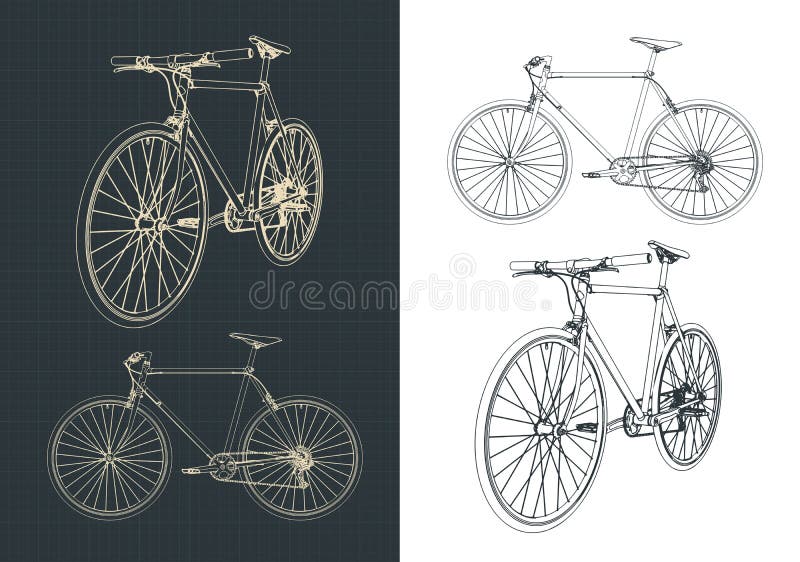 Bike Drawings Illustrations Stock Vector - Illustration of drawings ...