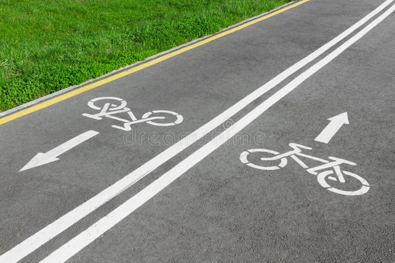 Bike lane stock image. Image of lane, dividing, line - 24582501