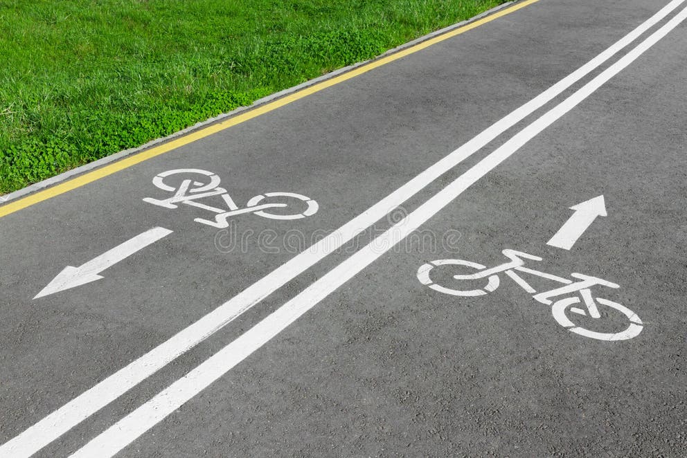 Bike lane stock image. Image of lane, dividing, line - 24582501