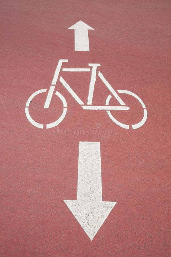 Bike Lane and Arrow, Bonn stock image. Image of bonn - 66140909