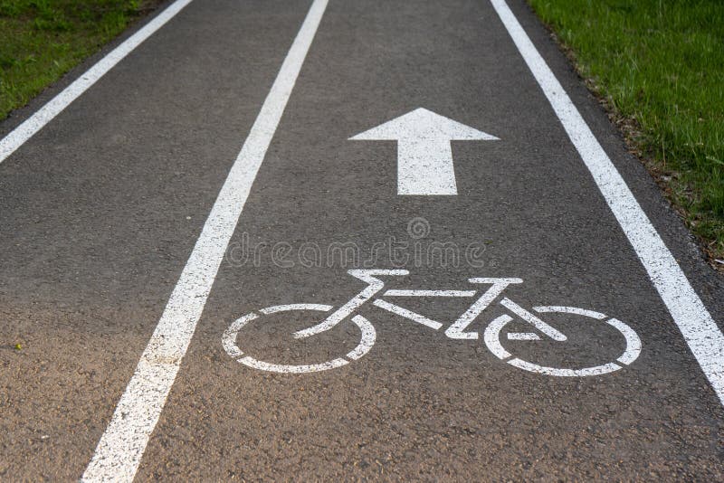 Bike Lane, Road for Bicycles Stock Image - Image of sport, transport ...