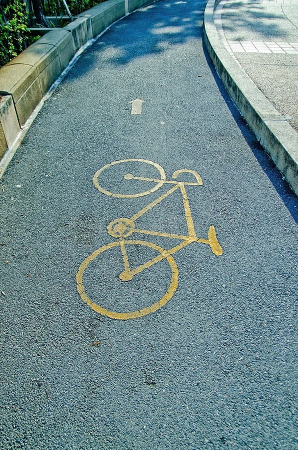 Bike lane stock photo. Image of biking, direction, pavement - 31398910