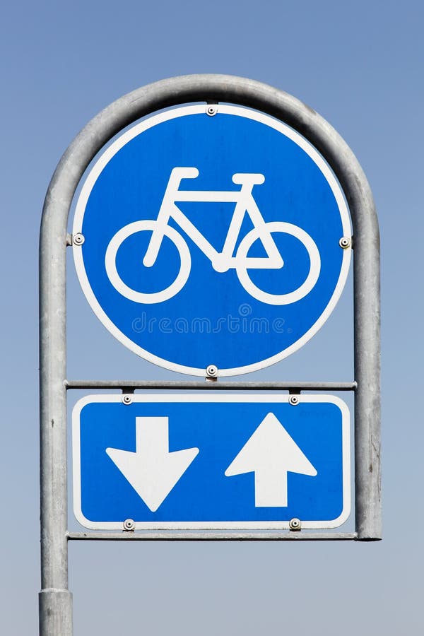 Bike lane road sign stock photo. Image of sign, bicycle - 122647218