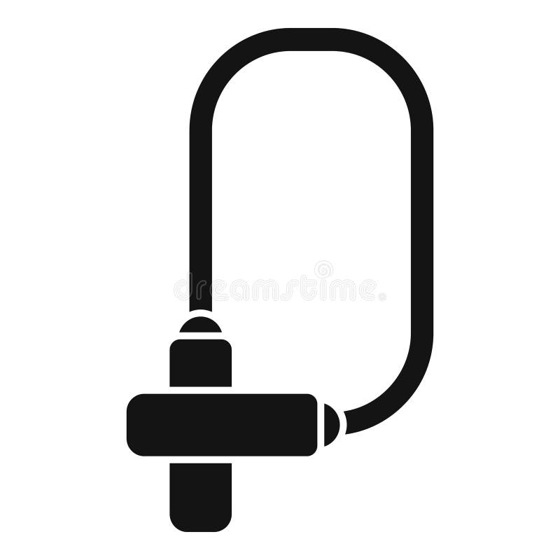 Bike Lock Protecting Bicycle from Theft Icon Stock Vector ...