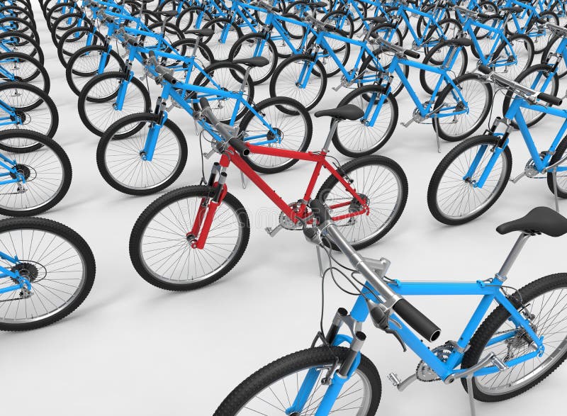 Bike odd one out concept stock illustration. Illustration of racism ...