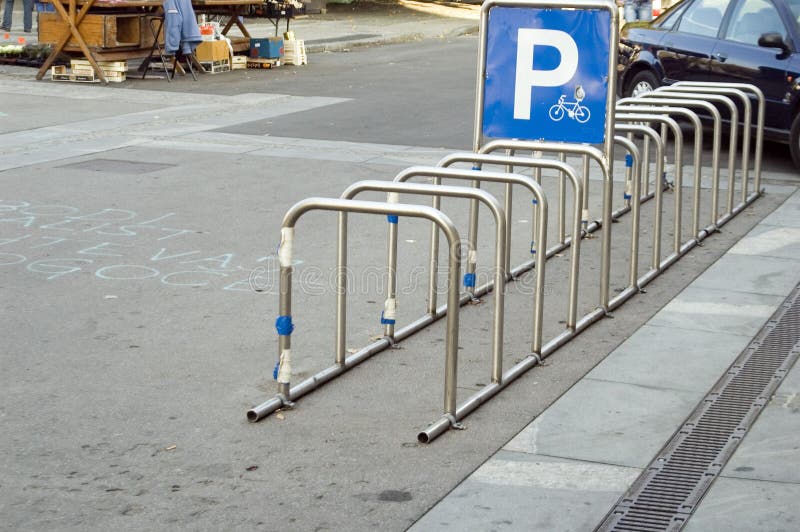Bike parking stock photo. Image of place, daytime, cycle - 1456258