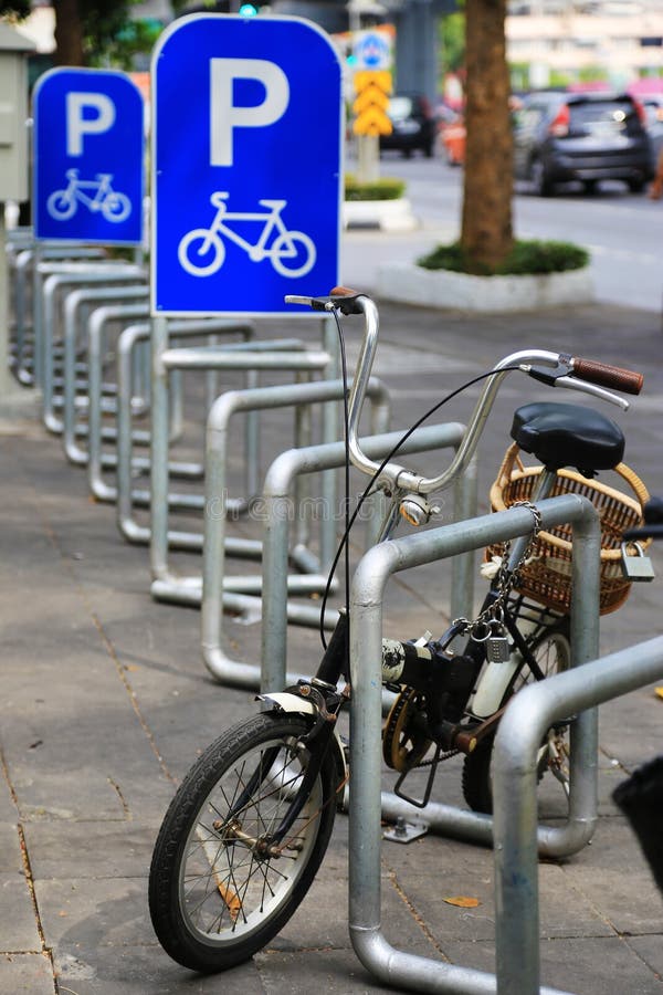 Bike Parking Lot with the Bicycle Stock Photo - Image of sport, tire ...