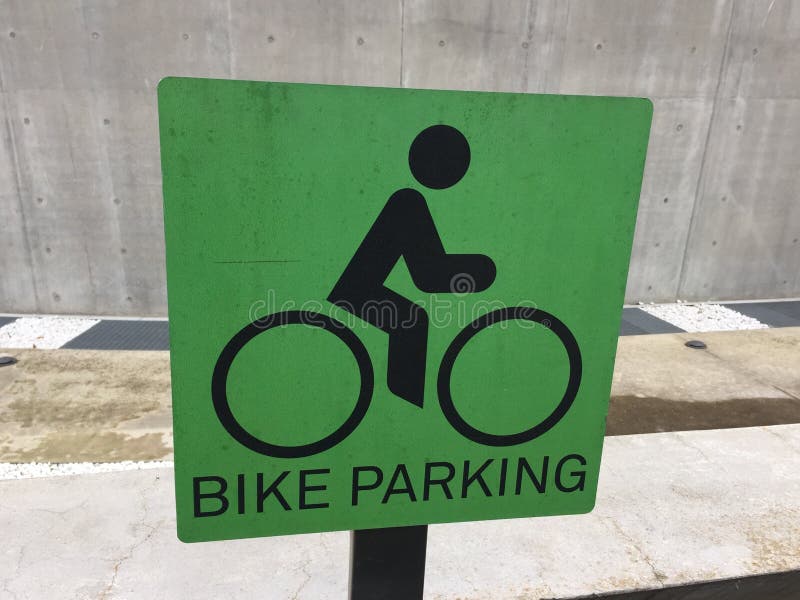 Bike Parking. Bicycle Sign for Web or Print Stock Vector - Illustration ...