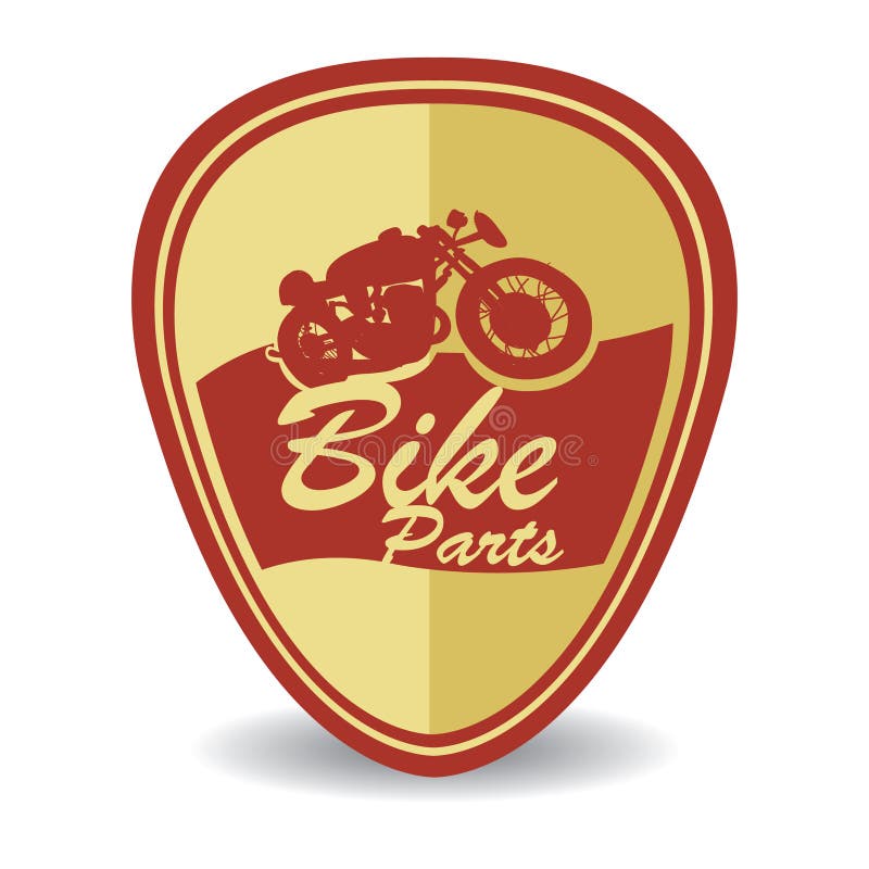 Bike Parts Label. Vector Illustration Decorative Design Stock Vector ...