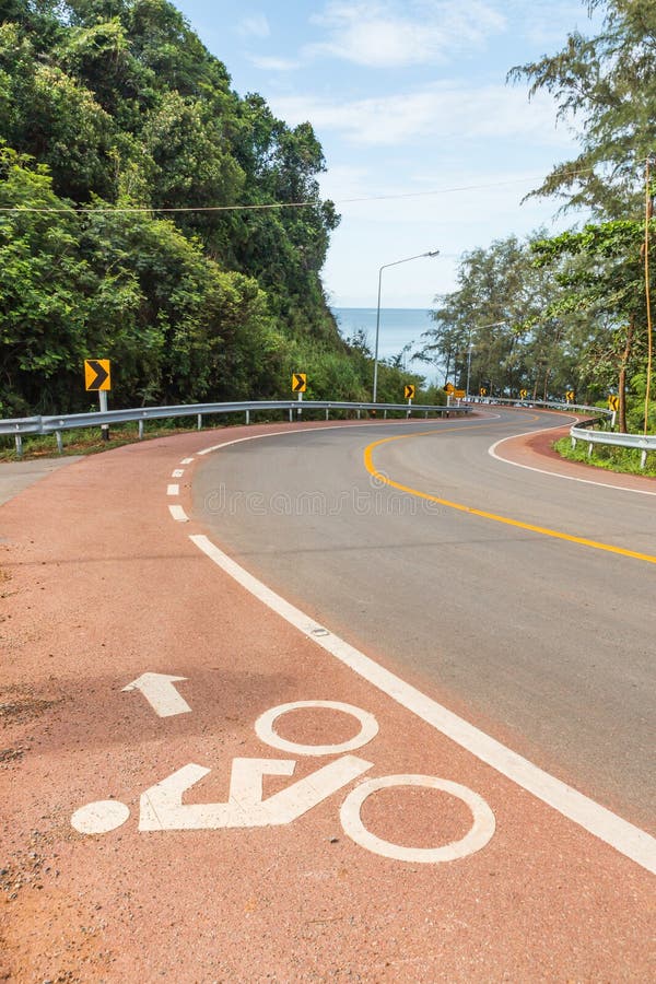 Bike path along the beach. stock image. Image of bicycle - 45520827
