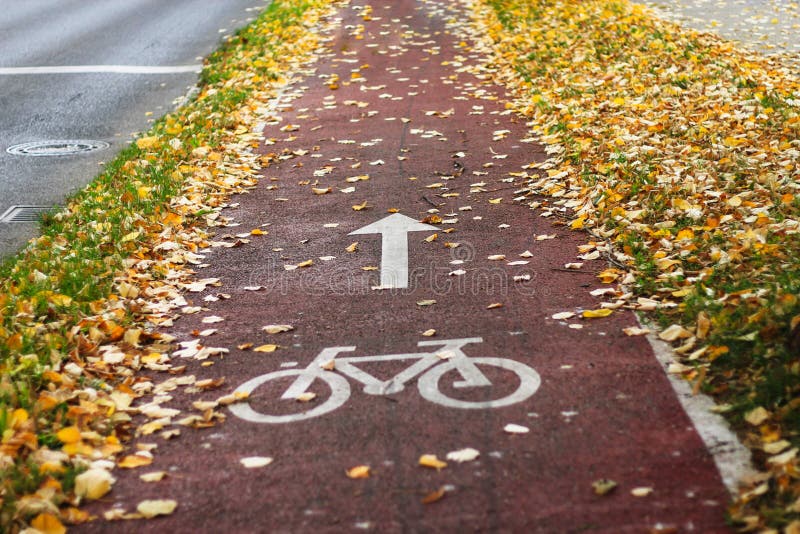 Bike Path in Autumn, Sarajevo Stock Photo - Image of yellow, path ...