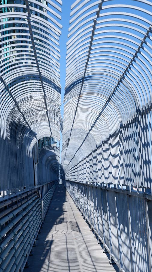 Bike path on a bridge stock image. Image of bridge, hallway - 154306577