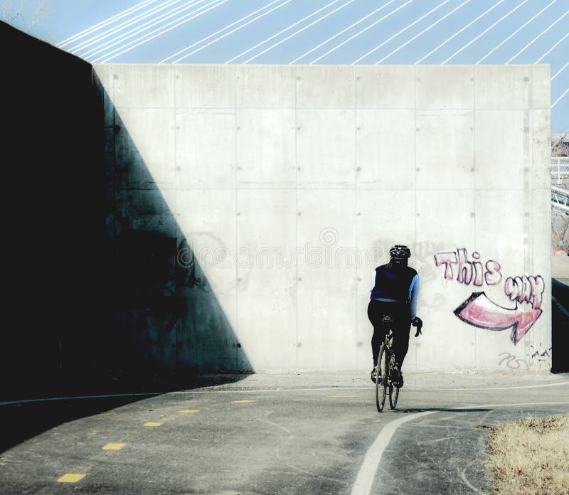 Bike path stock photo. Image of path, motion, biker, lines - 41807374