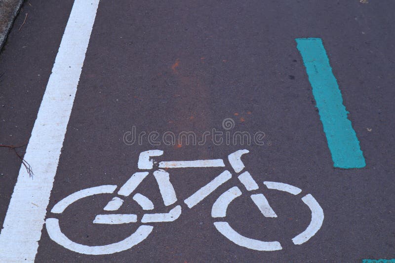 Bike path Symbol stock photo. Image of bike, park, green - 288933984