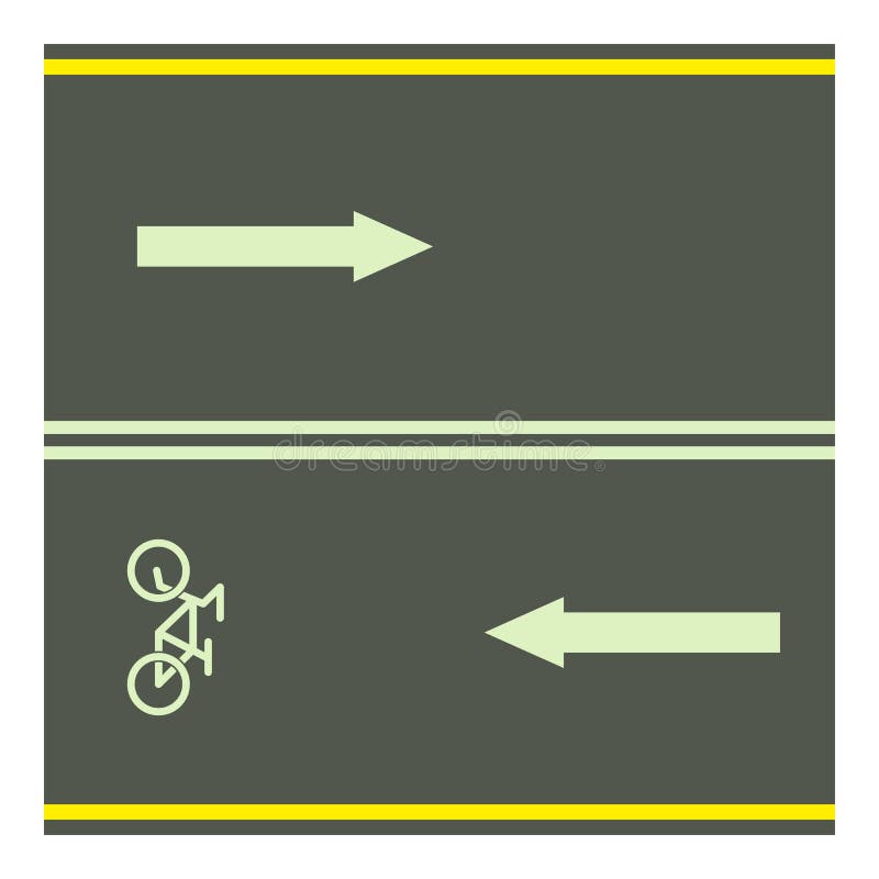 Bike Path Icon, Cartoon Style Stock Vector - Illustration of ...