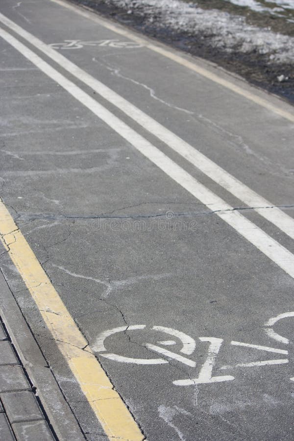 Bike path marking stock photo. Image of active, directions - 113034102