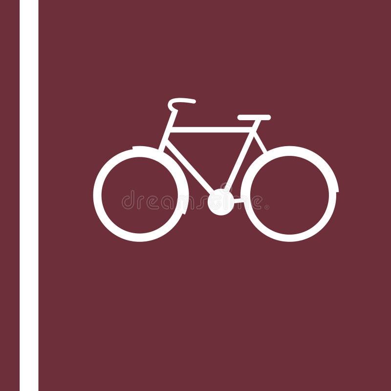 Bike Path Poster Design. Bike Path Sign Vector Stock Illustration ...
