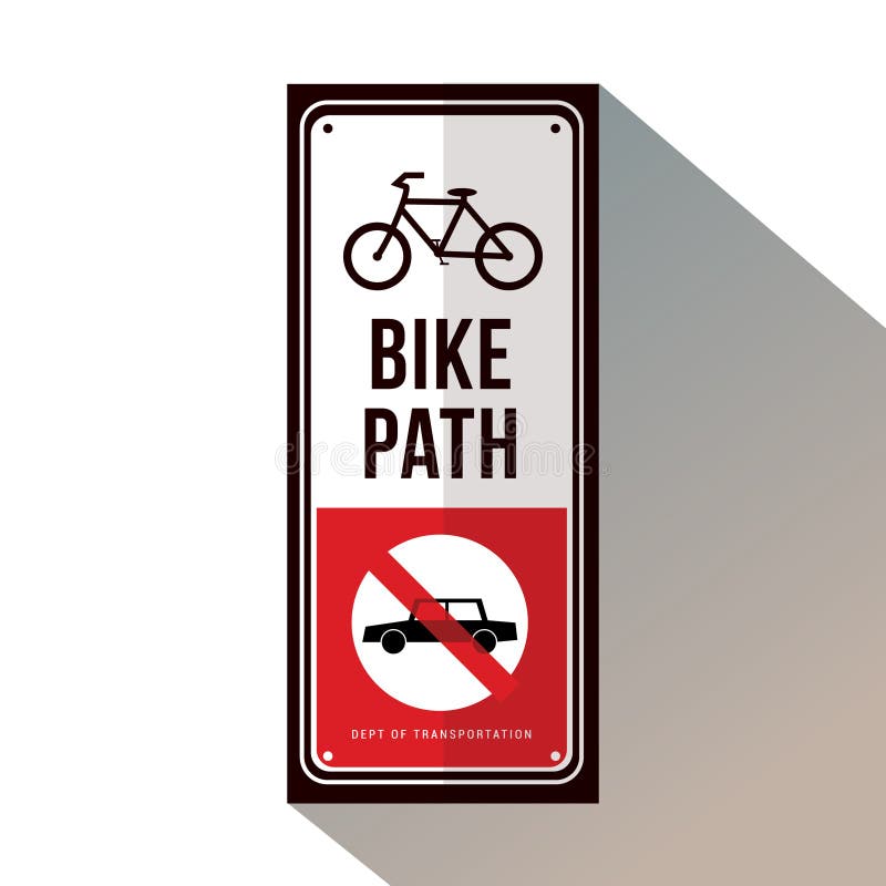 Bike Path. Vector Illustration Decorative Design Stock Vector ...