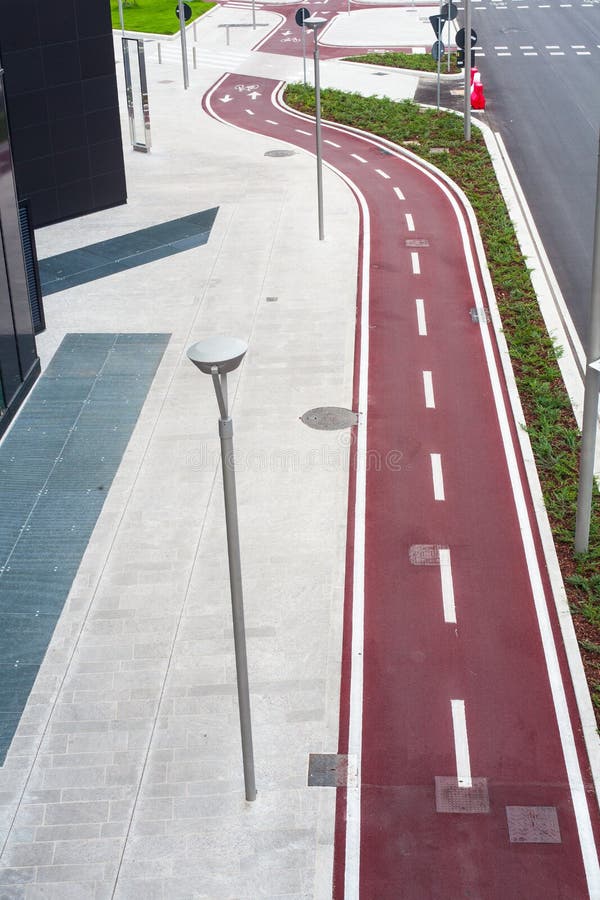 Shared Path, Bike Path, Walking Path, Two Way Crossing Stock Image ...