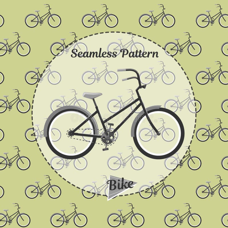 Bike Pattern. Simple Illustration of Bicycle for Web and Print. Stock ...