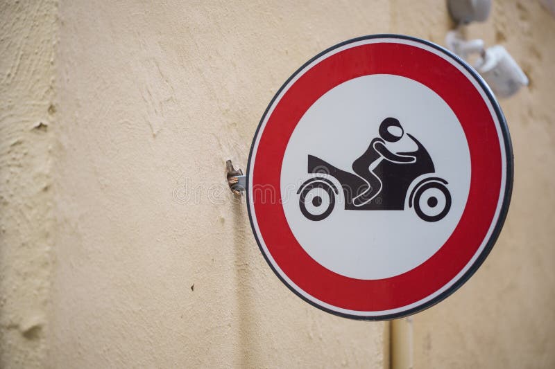 Bike Prohibited Warning Sign Stock Image - Image of danger, information ...