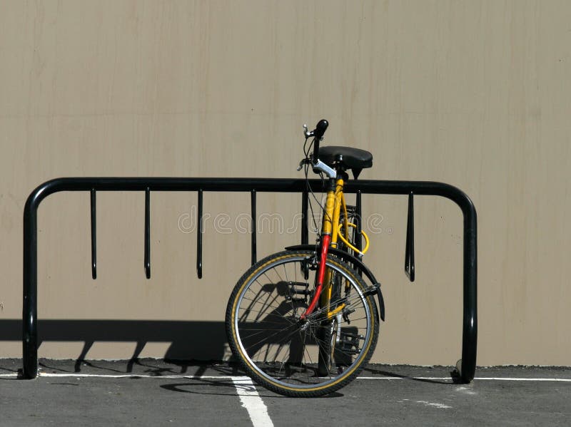 Bike Rack with bike stock image. Image of parked, rack, storage - 15979
