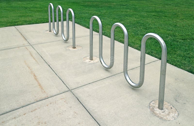 Empty bike rack stock image. Image of wall, bright, metal - 33423717