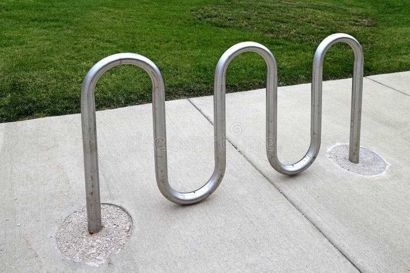 Empty bike rack stock image. Image of wall, bright, metal - 33423717