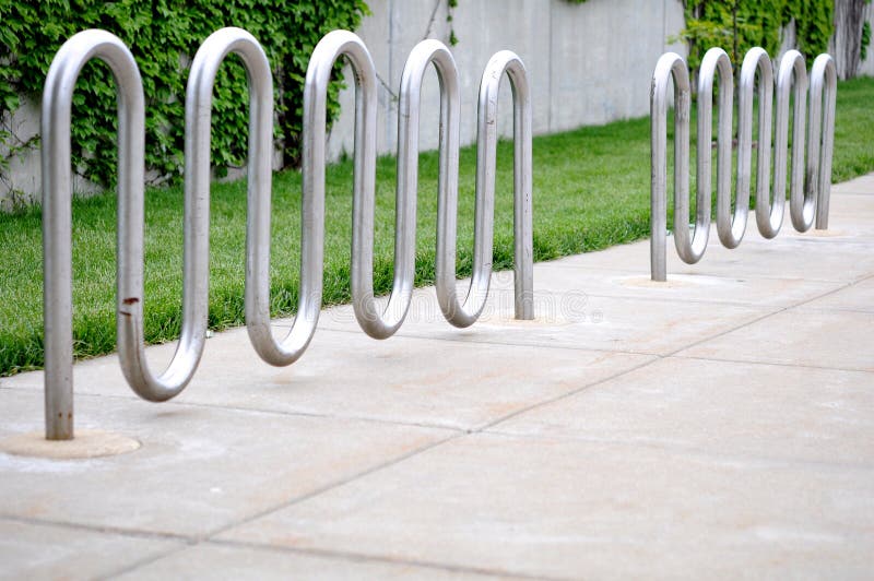 Empty bike rack stock image. Image of wall, bright, metal - 33423717