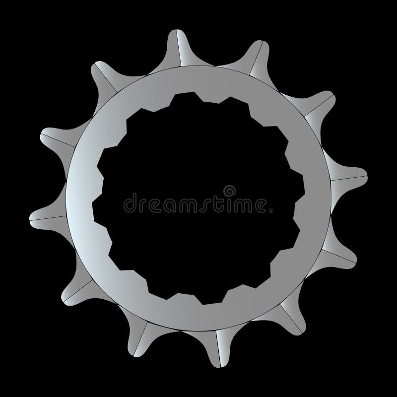 Bike Rear Cog stock vector. Illustration of links, tooth - 85547314