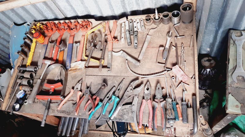 Bike Repairing Tools on the Table Stock Photo - Image of table, bike ...