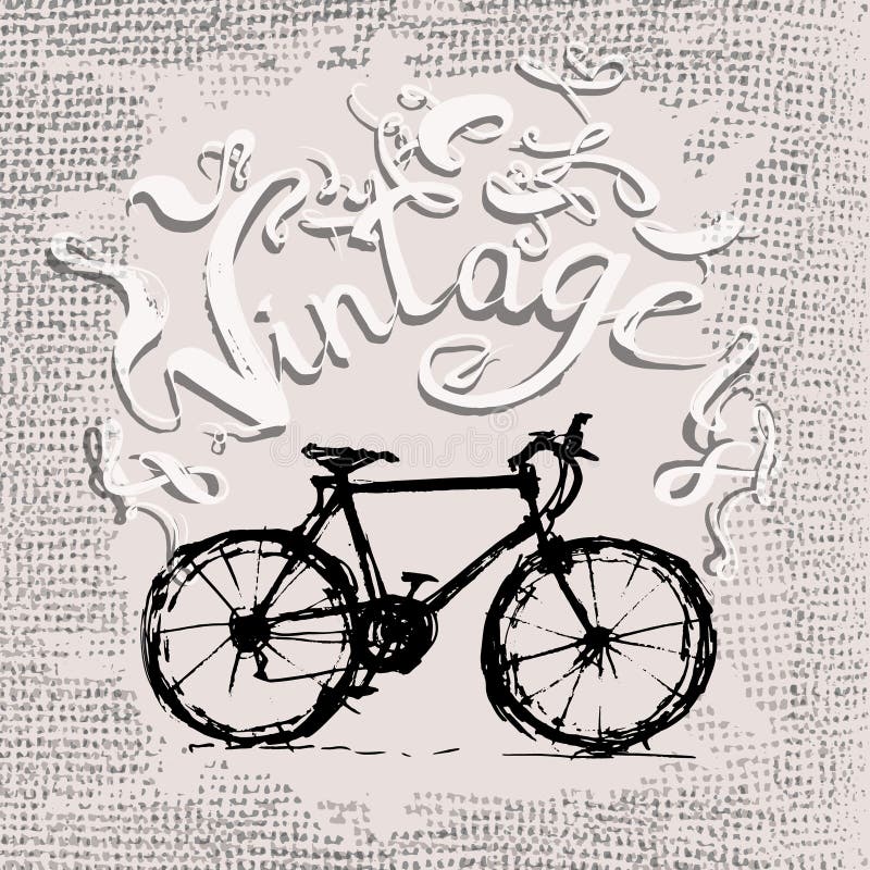 Bike ride vector vintage stock vector. Illustration of relaxation ...