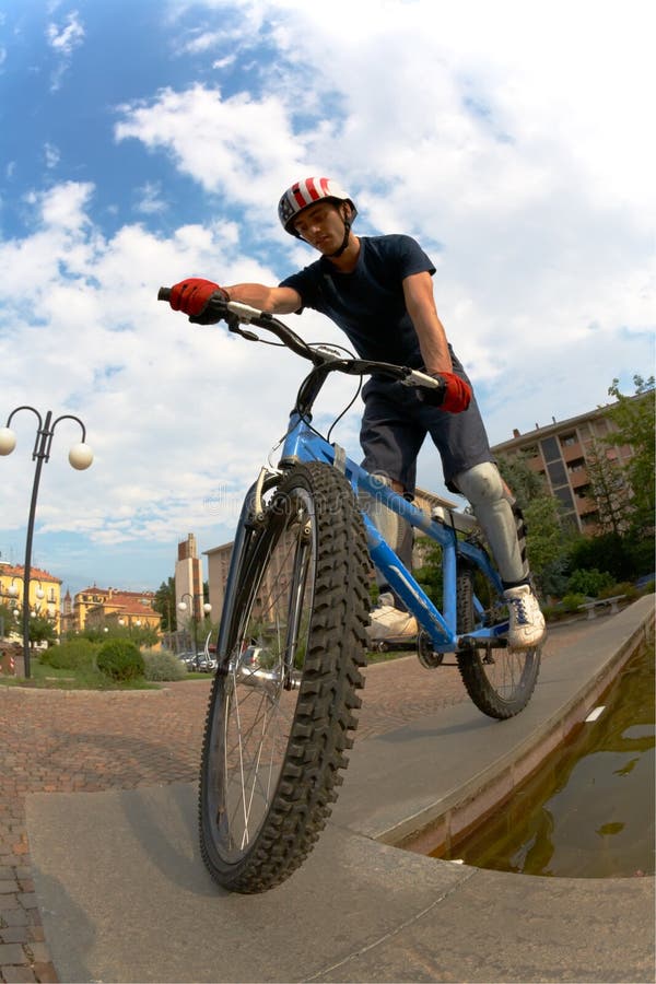 Bike rider stock photo. Image of rider, bike, helmet, trick - 5896990