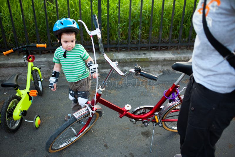 Baby riding motorcycle stock image. Image of outdoors - 20138157