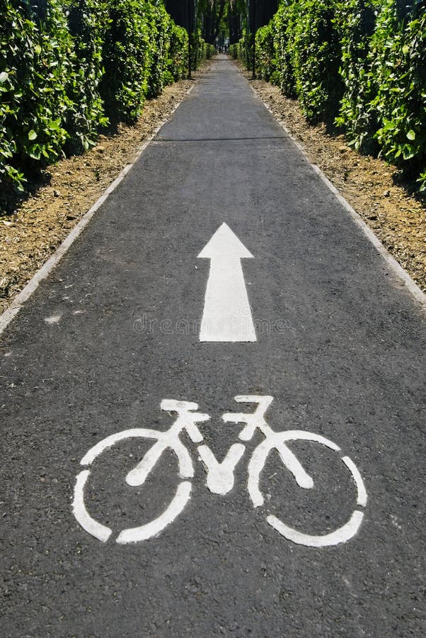 Bike road stock image. Image of garden, path, bike, plants - 8308835
