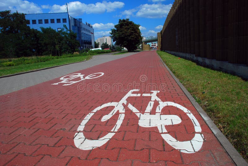 Bike road sign stock photo. Image of cycling, area, pavement - 5890890