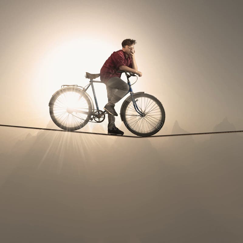 Bike on a rope stock image. Image of river, yard, house - 287711773