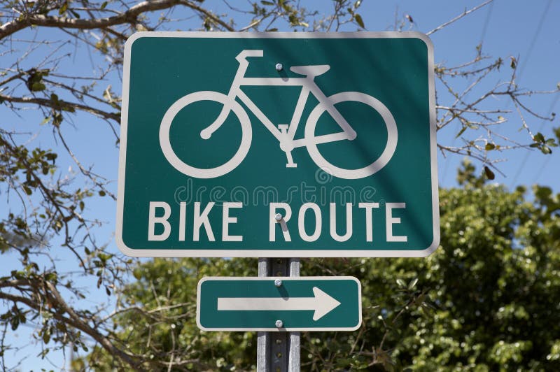 Cycle way sign stock image. Image of background, road - 1377983