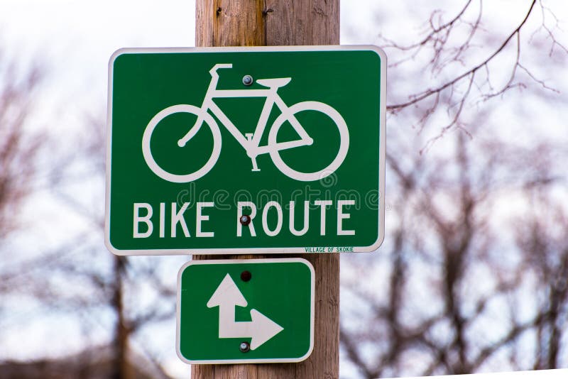 Bike route sign stock photo. Image of asphalt, lifestyle - 813154