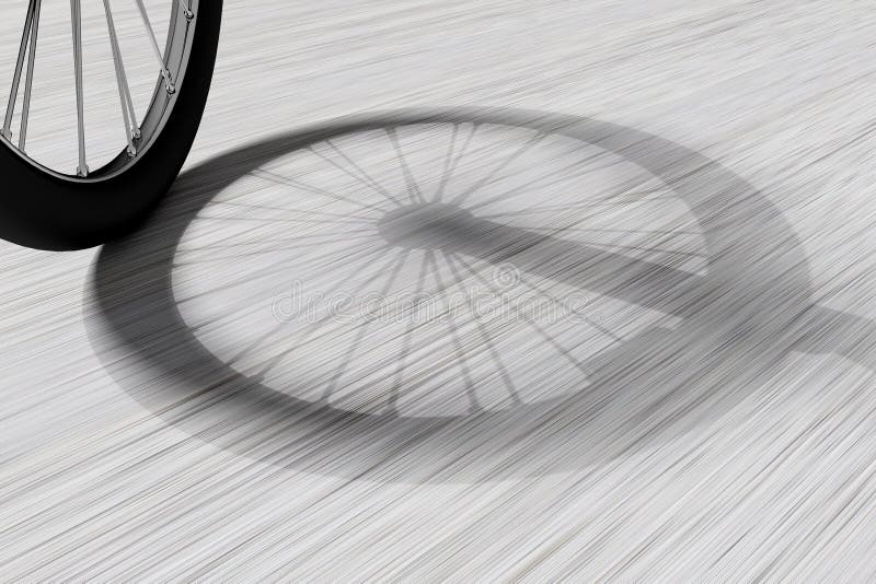 Bike S Wheel Shadow on Floor Stock Illustration - Illustration of ...
