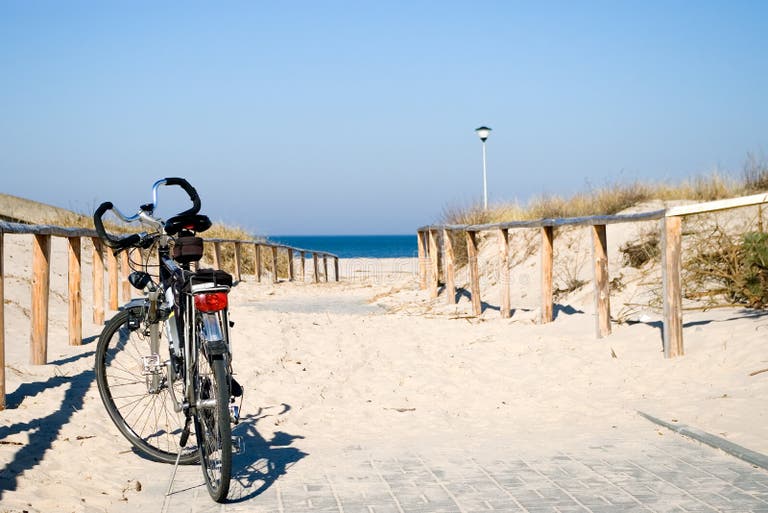 Bike by the sea stock image. Image of lifestyle, seascape - 2154919
